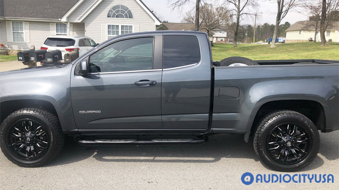 2017 Chevrolet Colorado on 20" Fuel Wheels D595 Sledge Gloss Black ...