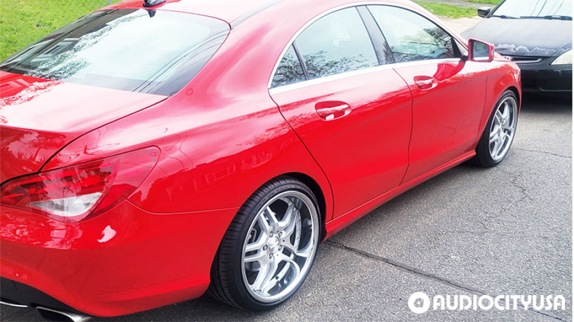 2015 Mercedes-Benz CLA-Class on 19" EMR Wheels EM2 Silver Machined with ...