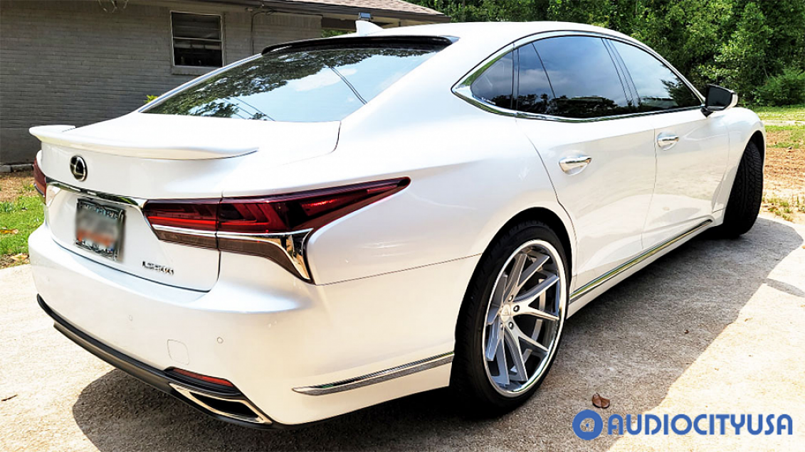 2018 Lexus LS Series on 22" Ferrada Wheels FR2 Silver Machined with ...