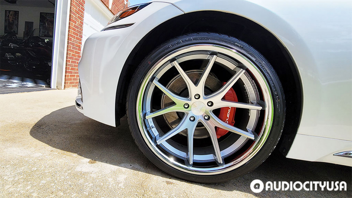 2018 Lexus LS Series on 22" Ferrada Wheels FR2 Silver Machined with ...