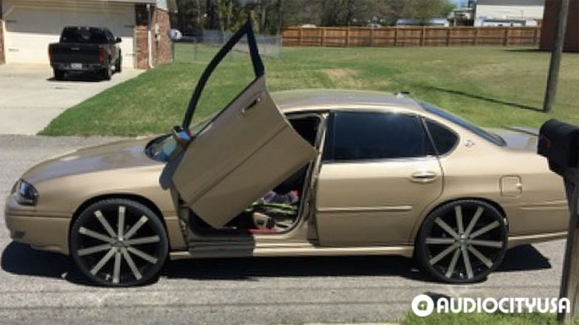 2004 Chevrolet Impala on 24" Velocity Wheels VW12 Black Machined ...