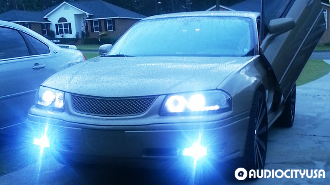 2004 Chevrolet Impala on 24" Velocity Wheels VW12 Black Machined ...