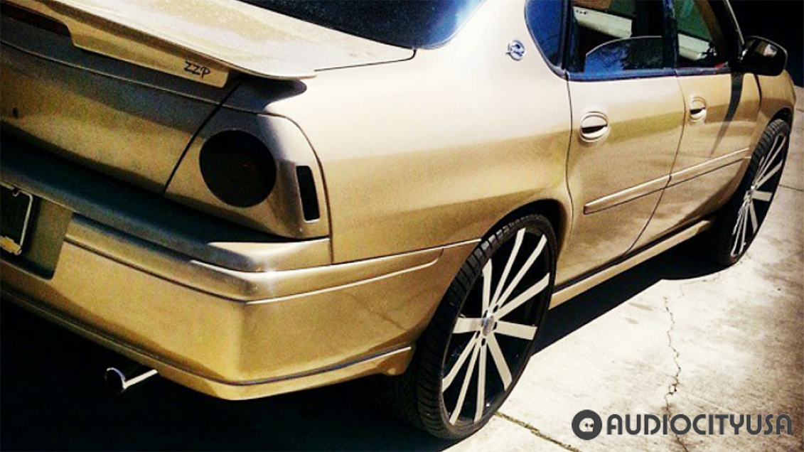 2004 Chevrolet Impala on 24" Velocity Wheels VW12 Black Machined ...