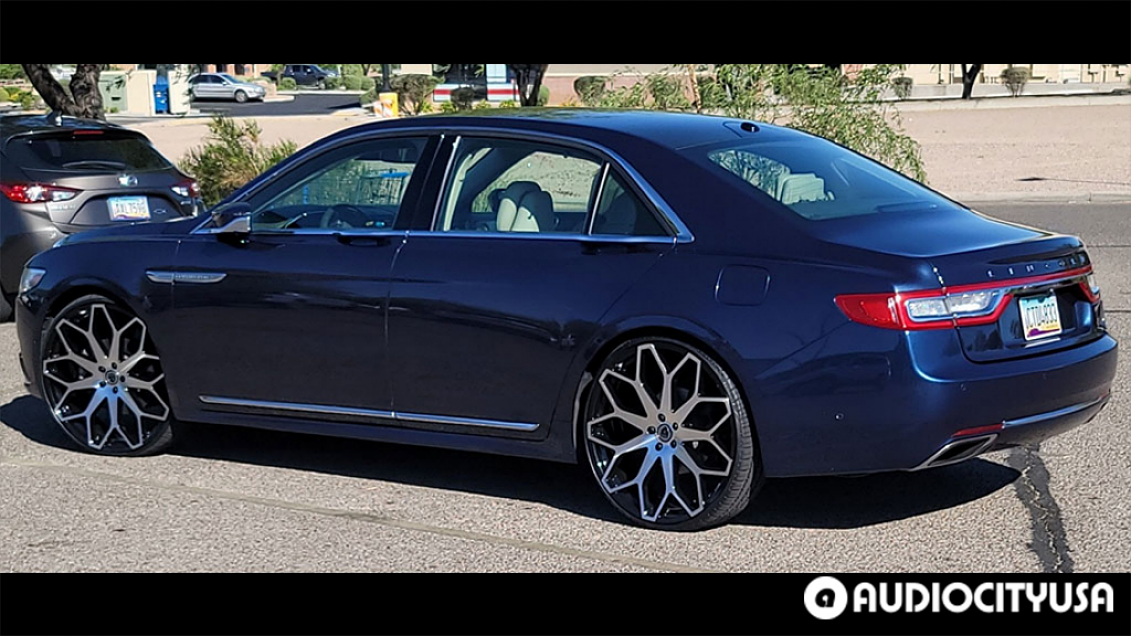 2017 Lincoln Continental on 24" Borghini Wheels B28 Black Machined ...