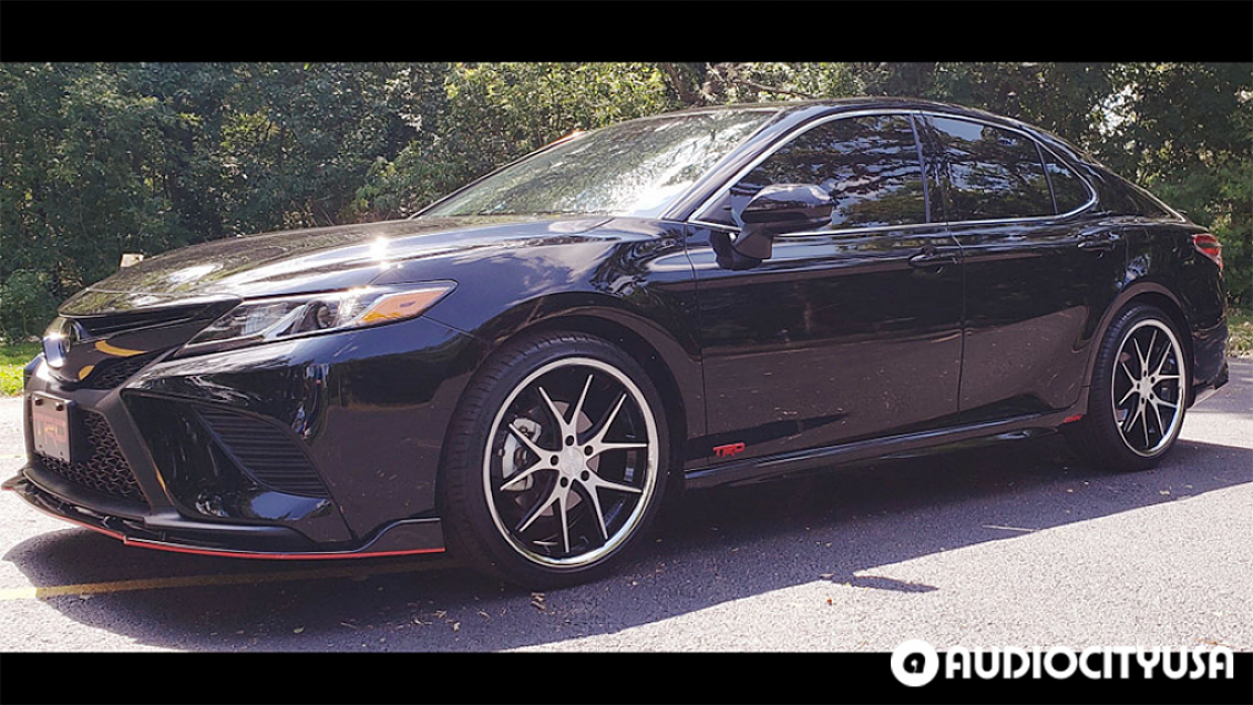 2019 Toyota Camry on 20" Ferrada Wheels FR2 Black Machined with Chrome ...