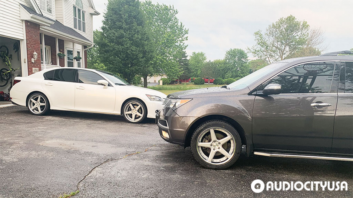 2013 Lexus GS Series on 20" AZAD Wheels AZ008 Silver Brushed with ...