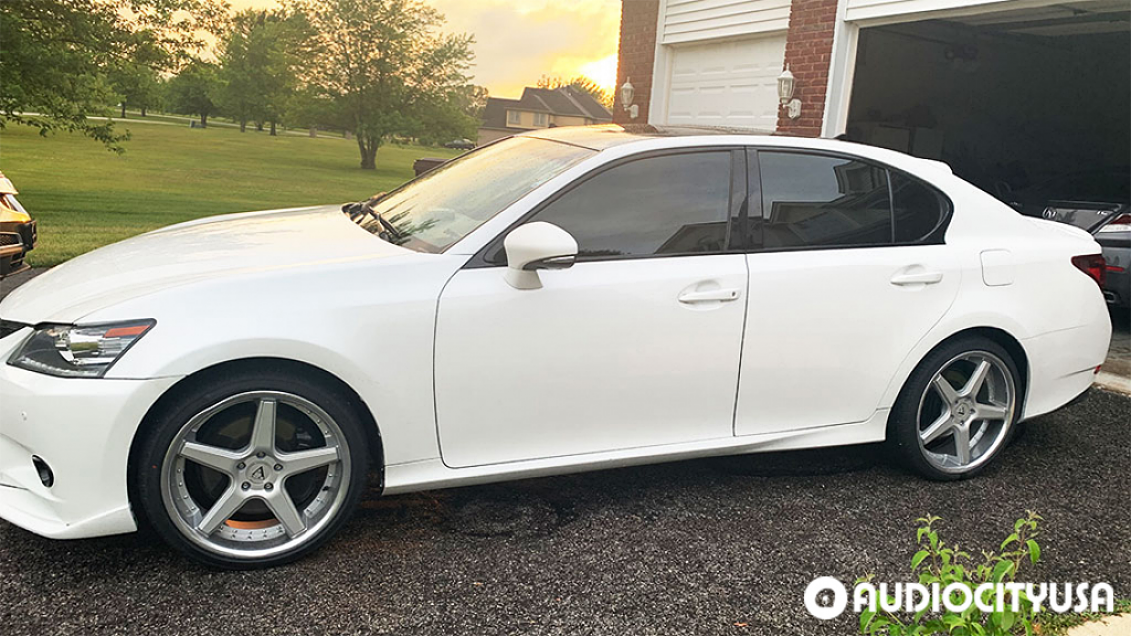 2013 Lexus GS Series on 20" AZAD Wheels AZ008 Silver Brushed with ...