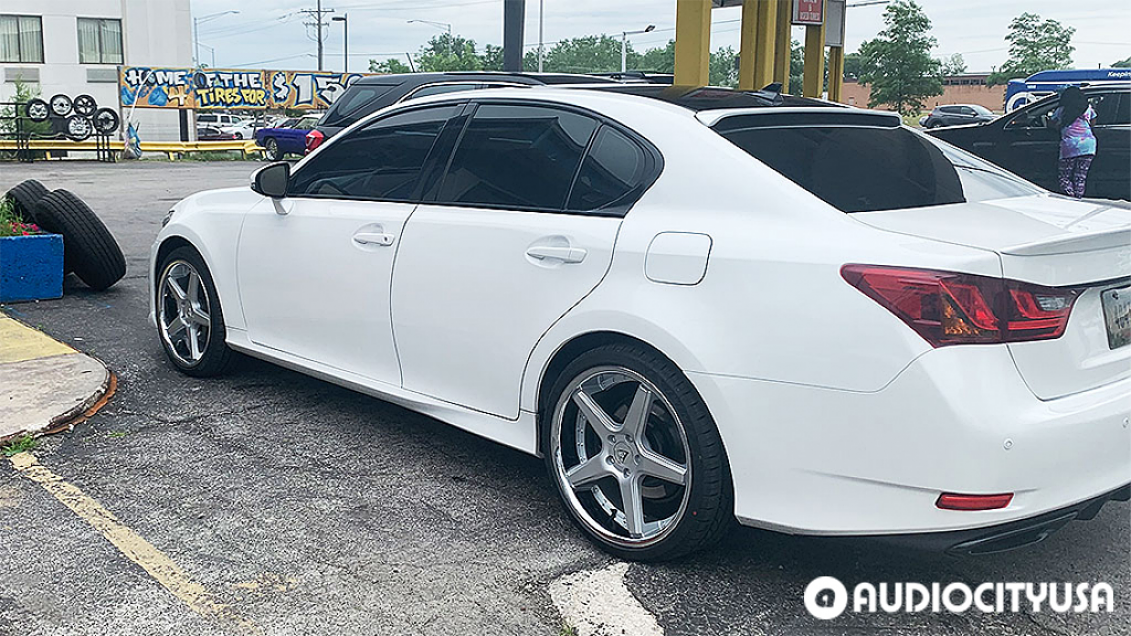 2013 Lexus GS Series on 20" AZAD Wheels AZ008 Silver Brushed with ...