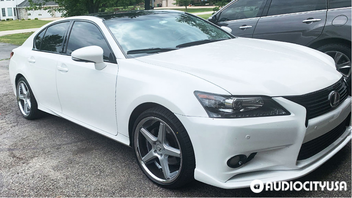2013 Lexus GS Series on 20" AZAD Wheels AZ008 Silver Brushed with ...