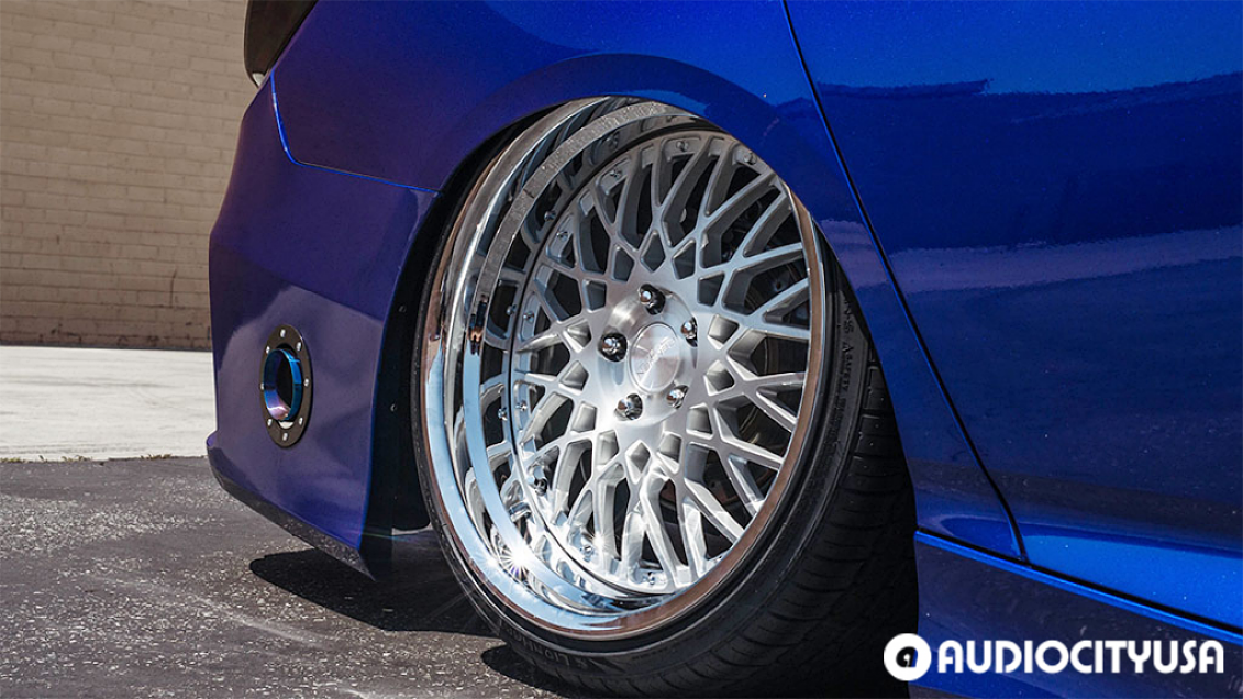 2019 Honda Accord on 20" Rennen Wheels CSL 5 Silver Brushed with Chrome ...