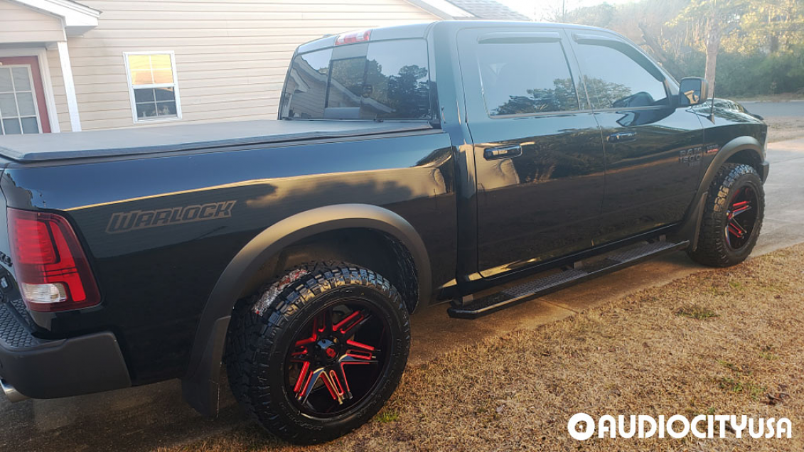 2019 RAM 1500 on 20" Vision Wheels 363 Razor Gloss Black Milled Spokes ...