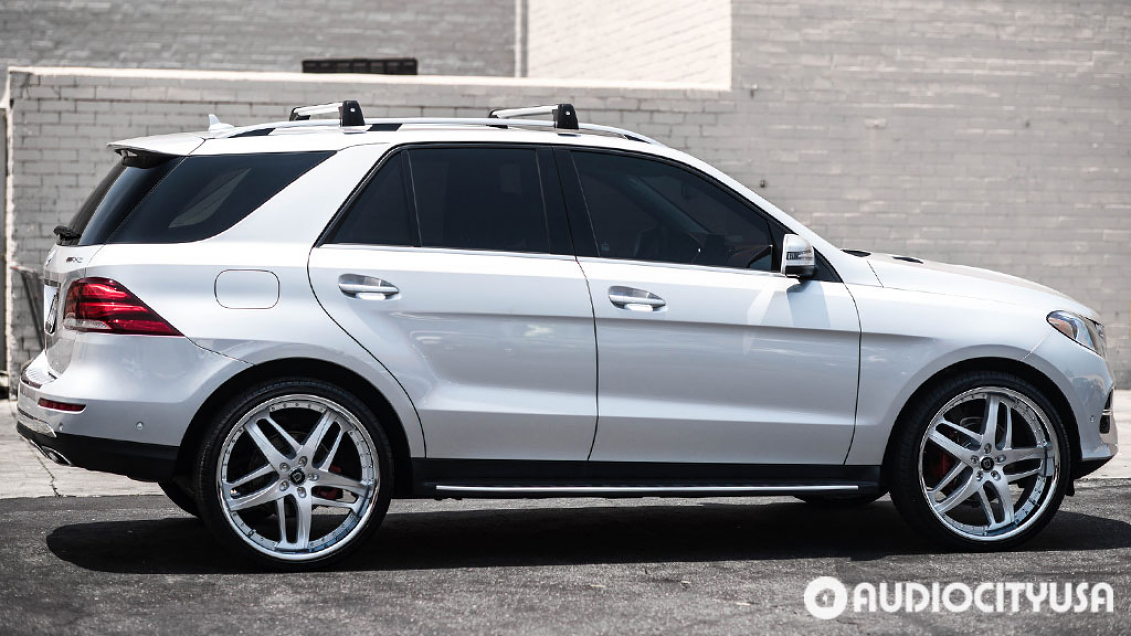 2016 Mercedes-Benz GLE-Class on 24" Lexani Wheels Solar Silver Brushed ...
