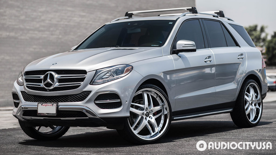 2016 Mercedes-Benz GLE-Class on 24" Lexani Wheels Solar Silver Brushed ...