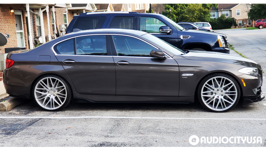 2011 BMW 5 Series on 22" Road Force Wheels RF13 Silver Machined ...