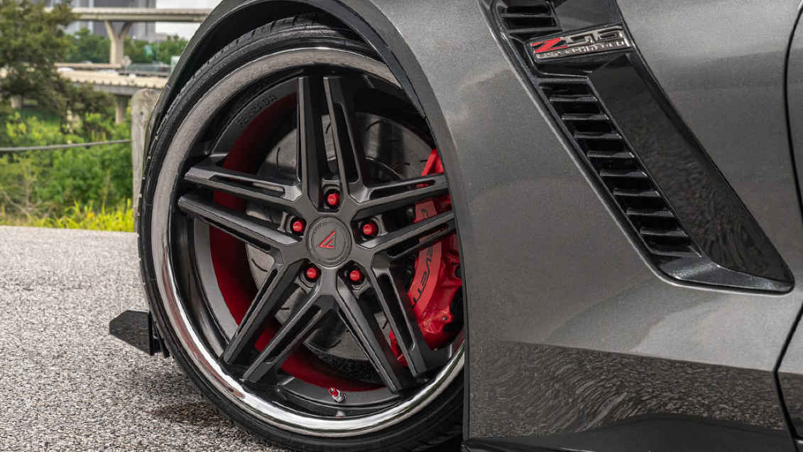 2019 Chevrolet Corvette on 20" Ferrada Wheels CM1 Matte Graphite with ...