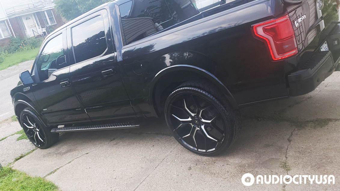 2015 Ford F-150 on 26" Asanti Wheels ABL-38 Monarch Gloss Black Milled ...