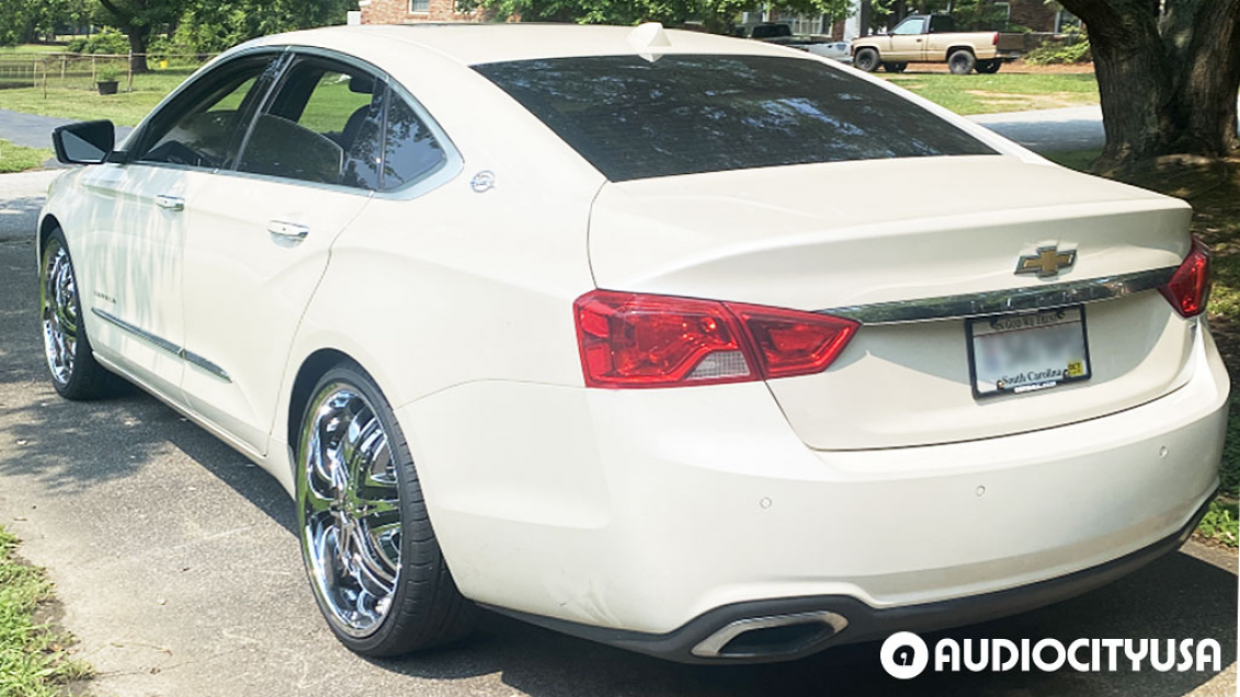 2014 Chevrolet Impala on 22" Diablo Wheels Elite Chrome with Black ...