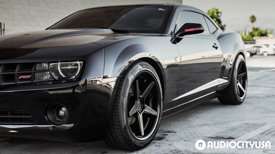 2011 Chevrolet Camaro on 20" Ferrada Wheels FR3 Matte Black with Gloss ...
