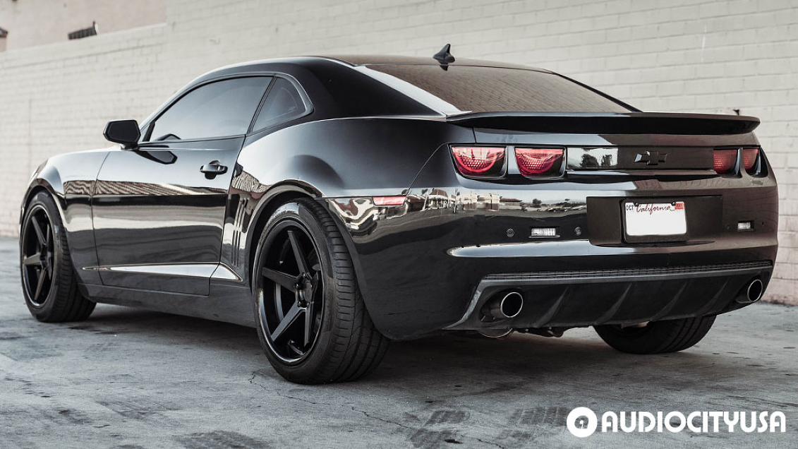 2011 Chevrolet Camaro on 20" Ferrada Wheels FR3 Matte Black with Gloss ...