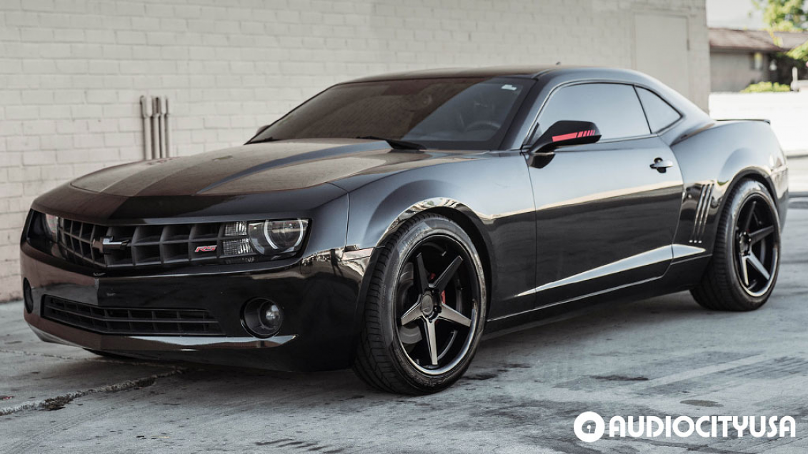 2011 Chevrolet Camaro on 20" Ferrada Wheels FR3 Matte Black with Gloss ...