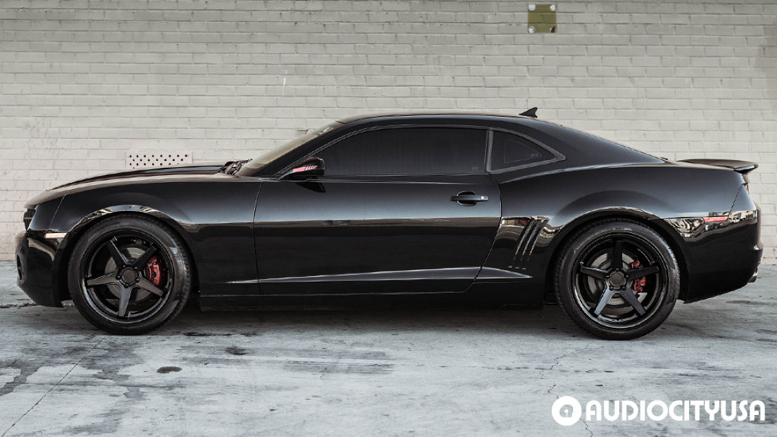 2011 Chevrolet Camaro on 20" Ferrada Wheels FR3 Matte Black with Gloss ...