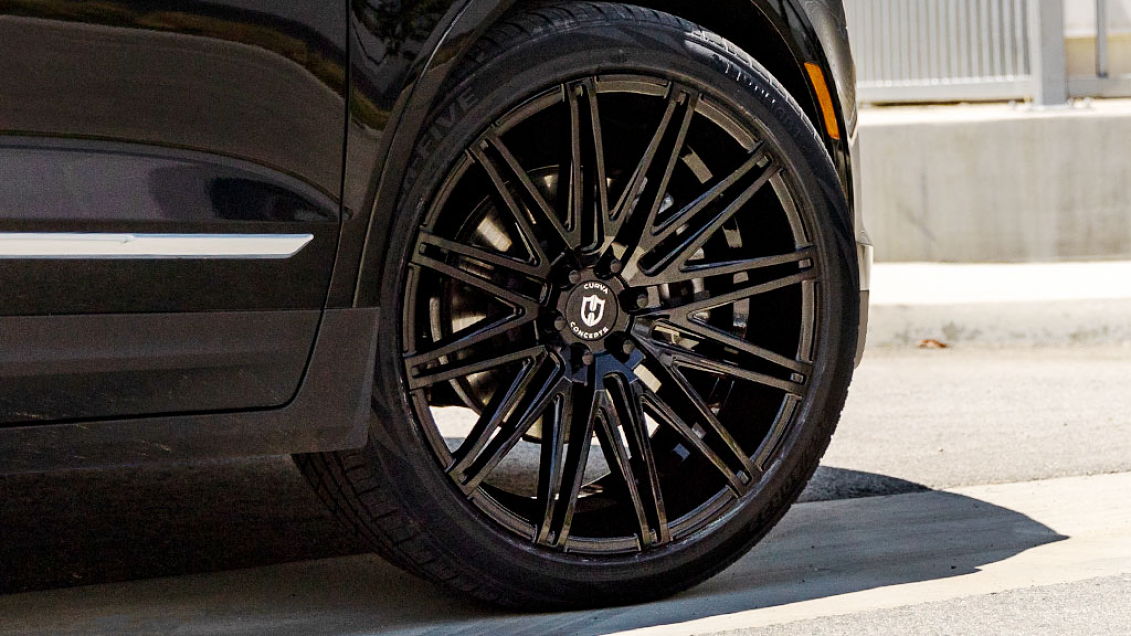 2021 Cadillac XT5 on 22" Curva Wheels C48 6-Lug Gloss Black | Gallery ...