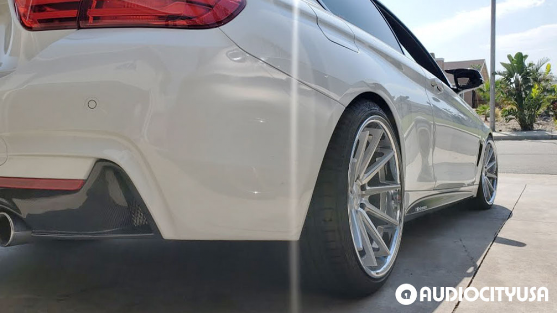 2019 BMW 4 Series on 20" Ferrada Wheels FR4 Silver Machined with Chrome ...