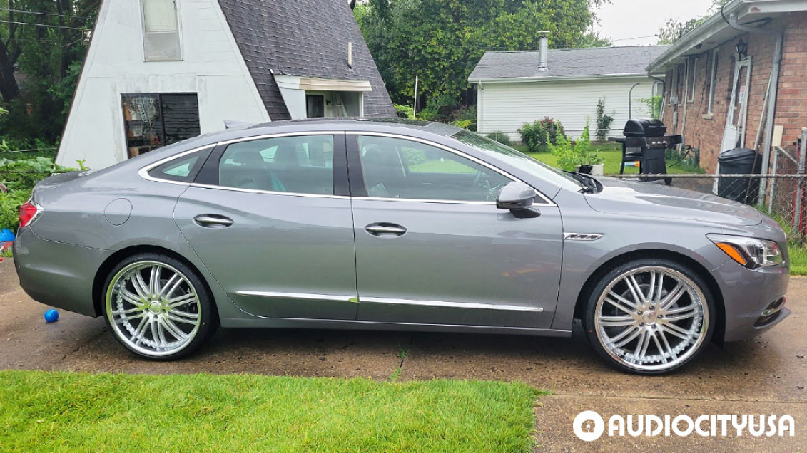 2018 Buick LaCrosse on 22" XIX Wheels X23 Silver Machined with SS Lip ...