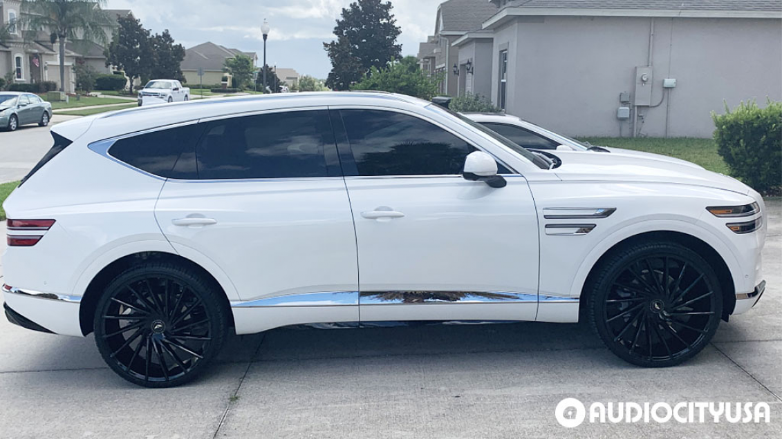 2021 Genesis GV80 on 24" Asanti Wheels ABL-18 Matar Gloss Black ...
