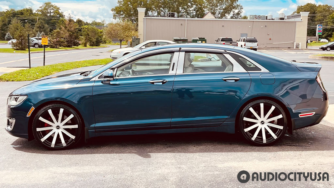 2017 Lincoln MKZ on 20" Strada Wheels Gabbia Gloss Black Machined ...