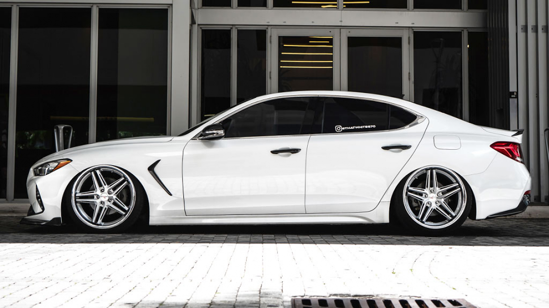2020 Genesis G70 on 20" Ferrada Wheels CM1 Silver Machined with Chrome ...