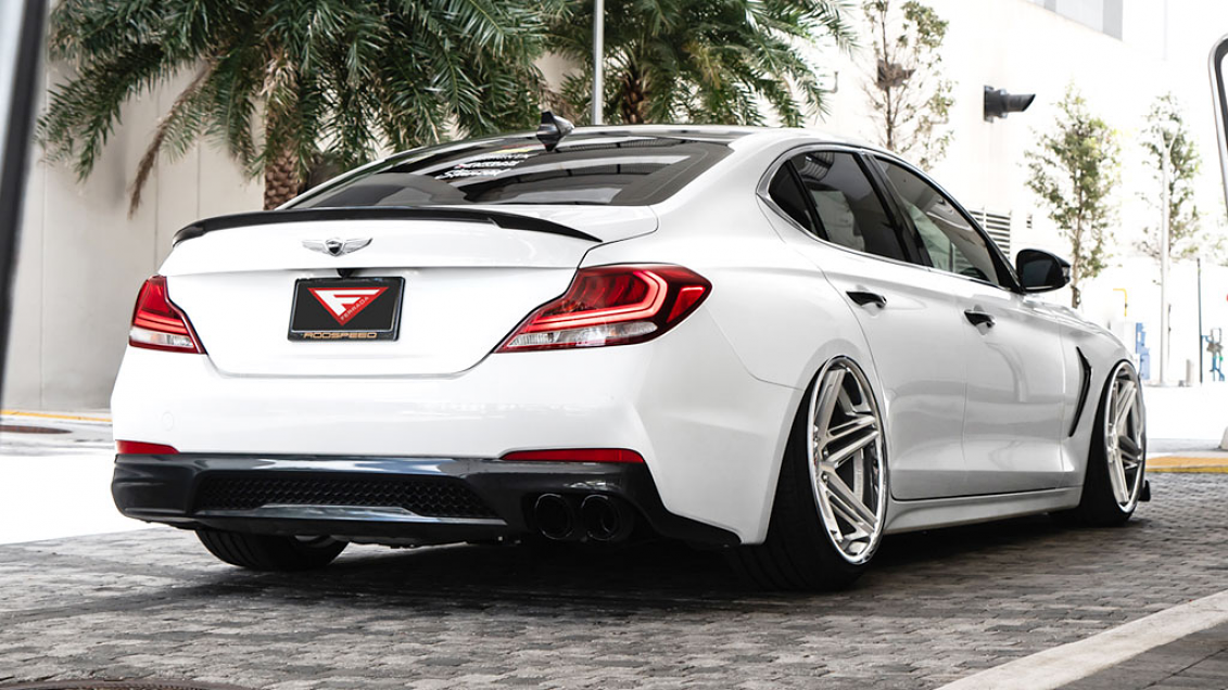 2020 Genesis G70 on 20" Ferrada Wheels CM1 Silver Machined with Chrome ...