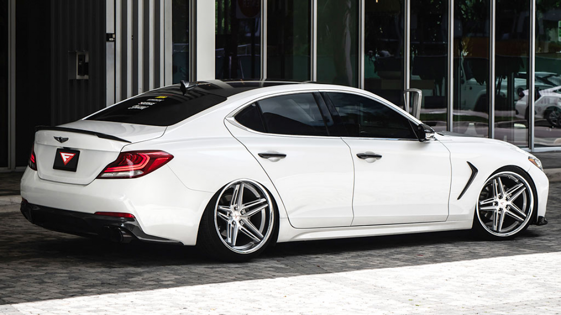 2020 Genesis G70 on 20" Ferrada Wheels CM1 Silver Machined with Chrome ...