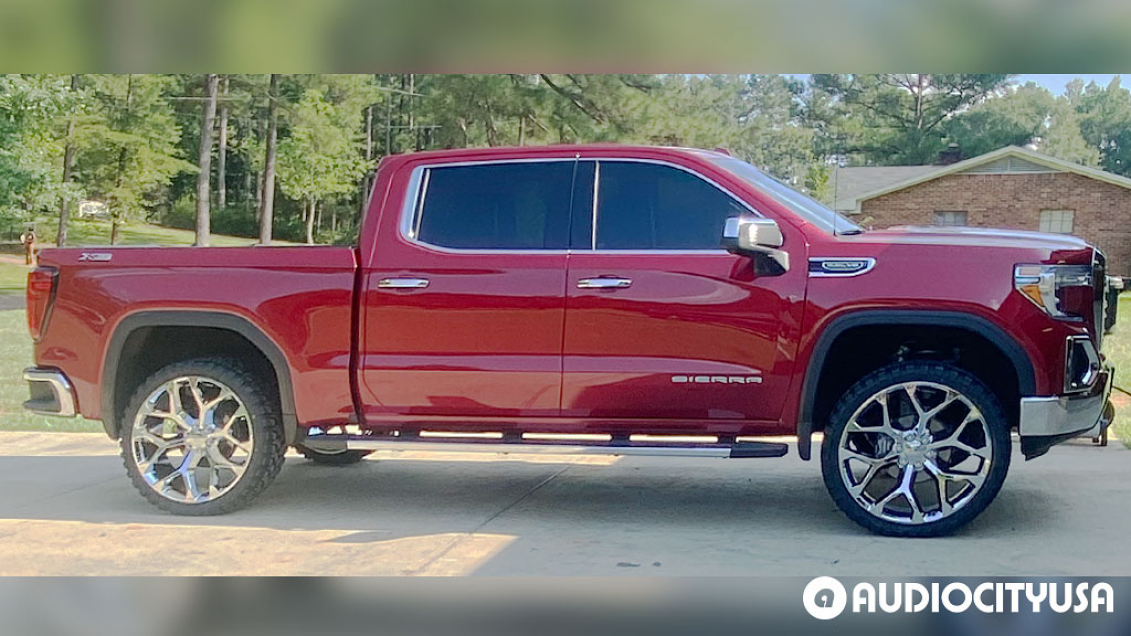 2019 GMC Sierra 1500 on 26" OEM Replica Wheels Chevy Snowflake Chrome ...