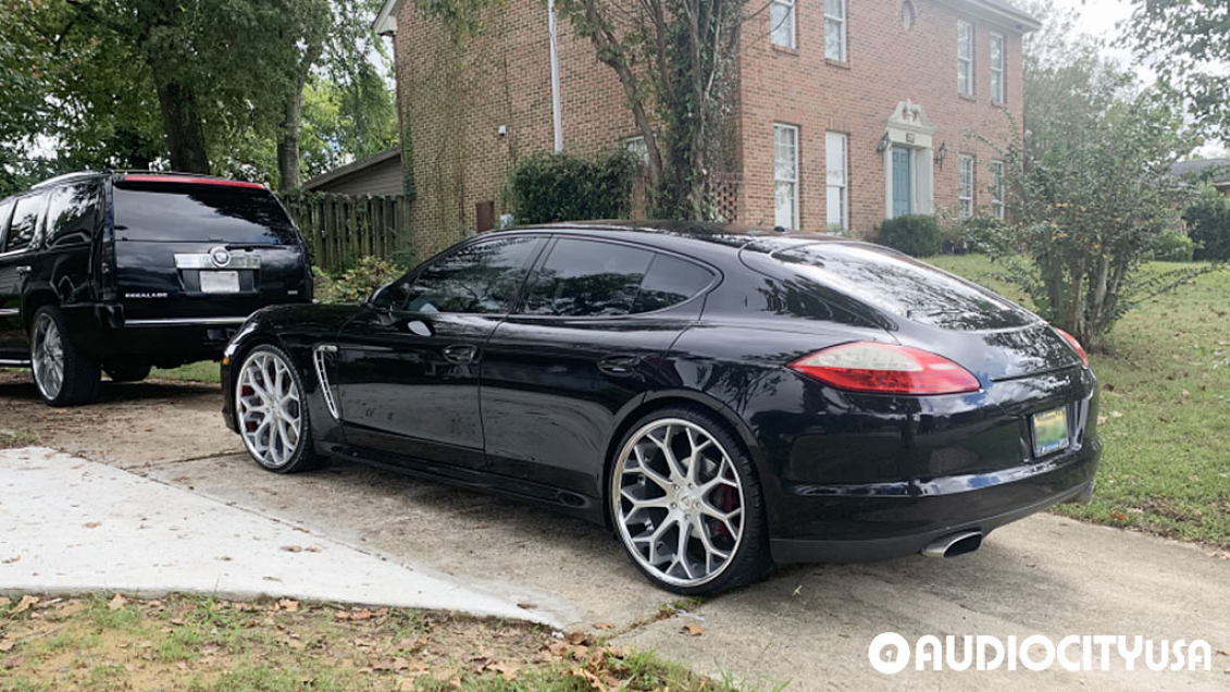 2015 Porsche Panamera on 24" Azad Wheels AZ99 Brushed Silver with ...
