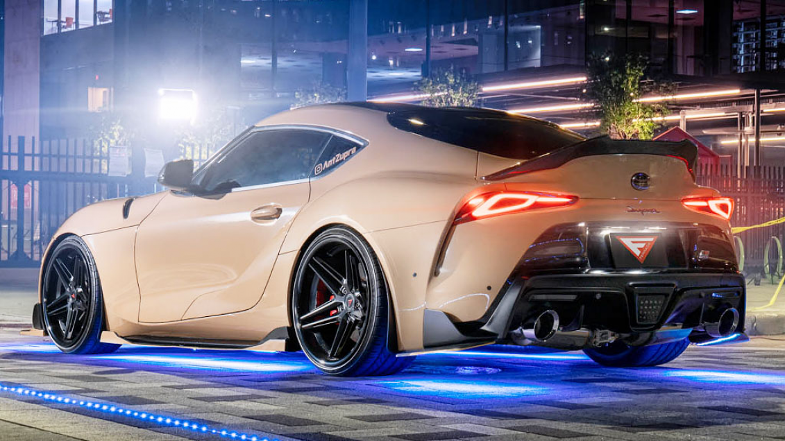 2021 Toyota Supra on 20" Ferrada Wheels CM1 Matte Black with Gloss ...