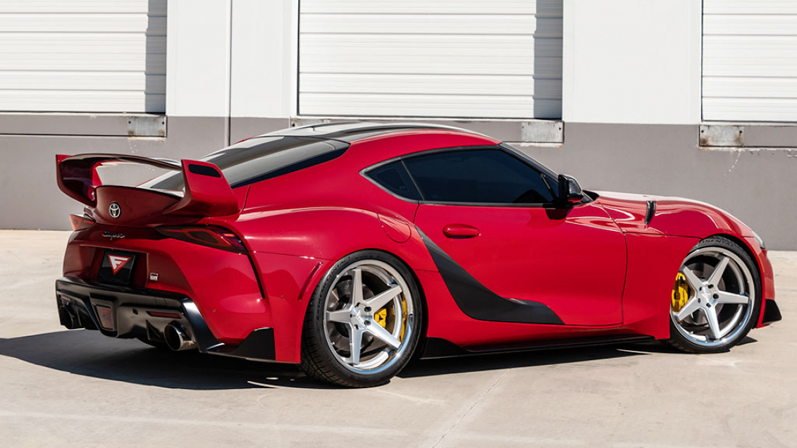 2020 Toyota Supra on 20" Ferrada Wheels FR3 Silver Machined with Chrome ...