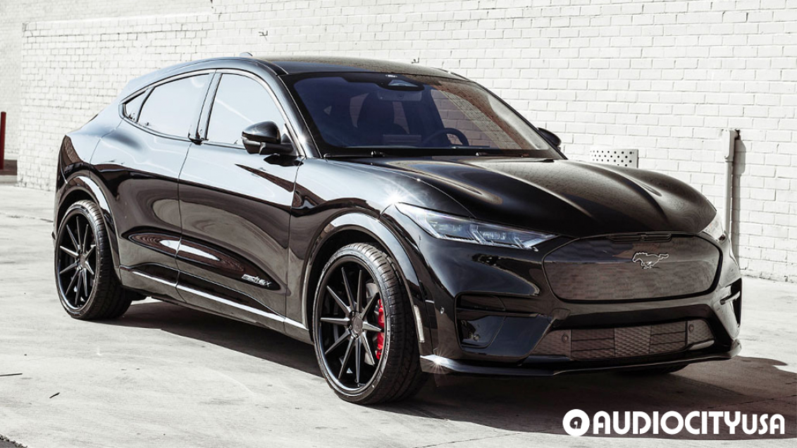 2021 Ford Mustang Mach-E on 22" Ferrada Wheels FR4 Matte Black with ...
