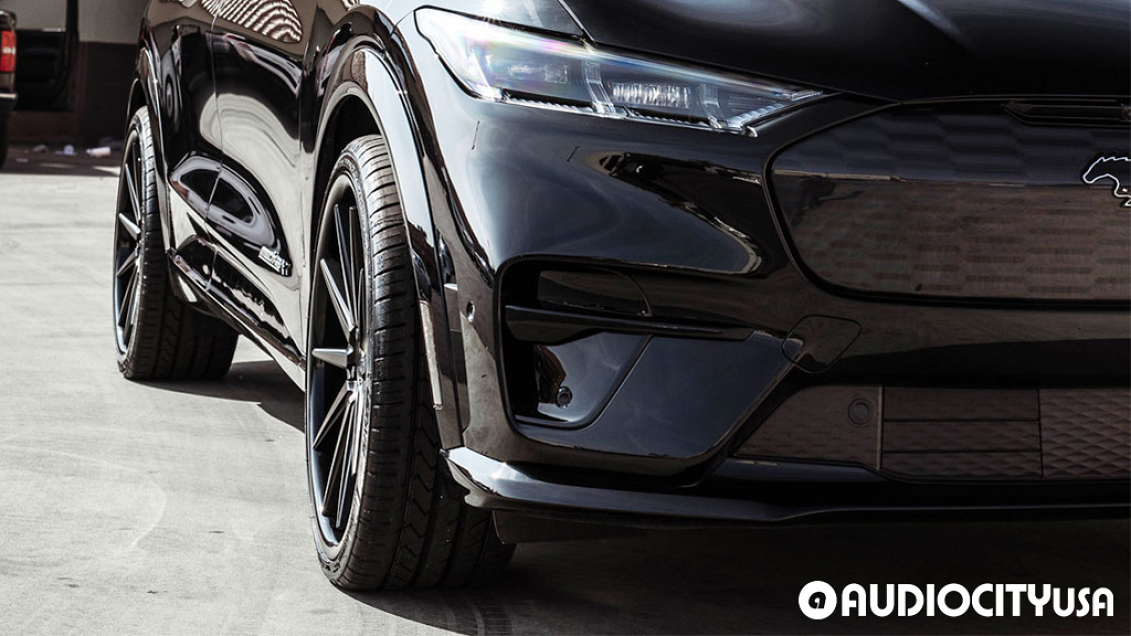2021 Ford Mustang Mach-E on 22" Ferrada Wheels FR4 Matte Black with ...