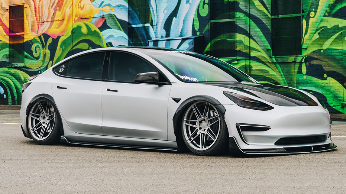 2020 Tesla Model 3 on 20" Ferrada Wheels F8-FR6 Matte Graphite ...