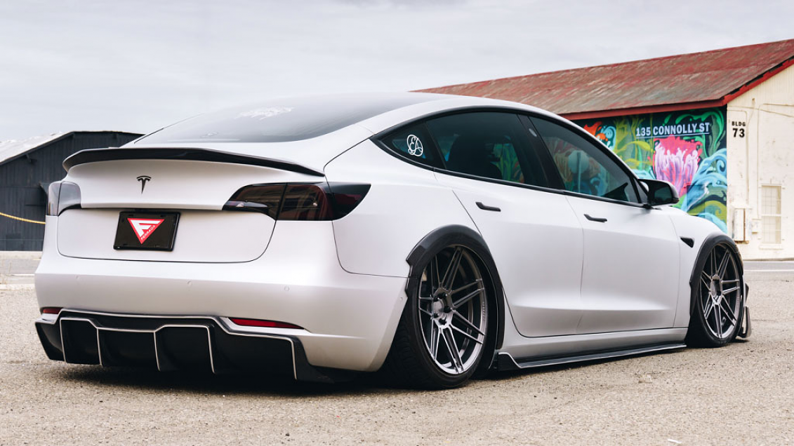 2020 Tesla Model 3 on 20" Ferrada Wheels F8-FR6 Matte Graphite ...