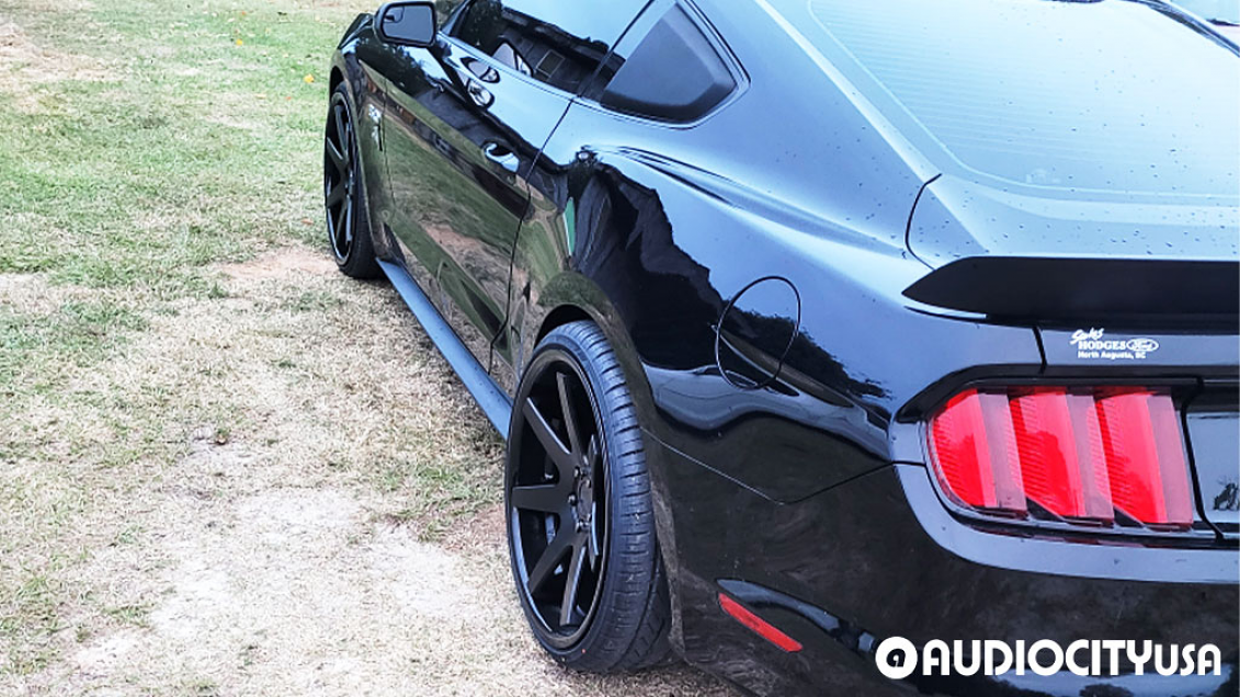 2014 Ford Mustang GT on 22" Ferrada Wheels FR1 Matte Black with Gloss ...