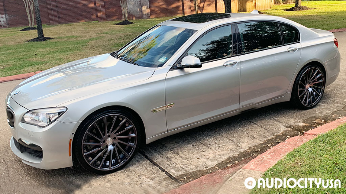 2014 BMW 7 Series on 22" Road Force Wheels RF6 Gunmetal Machined Face ...