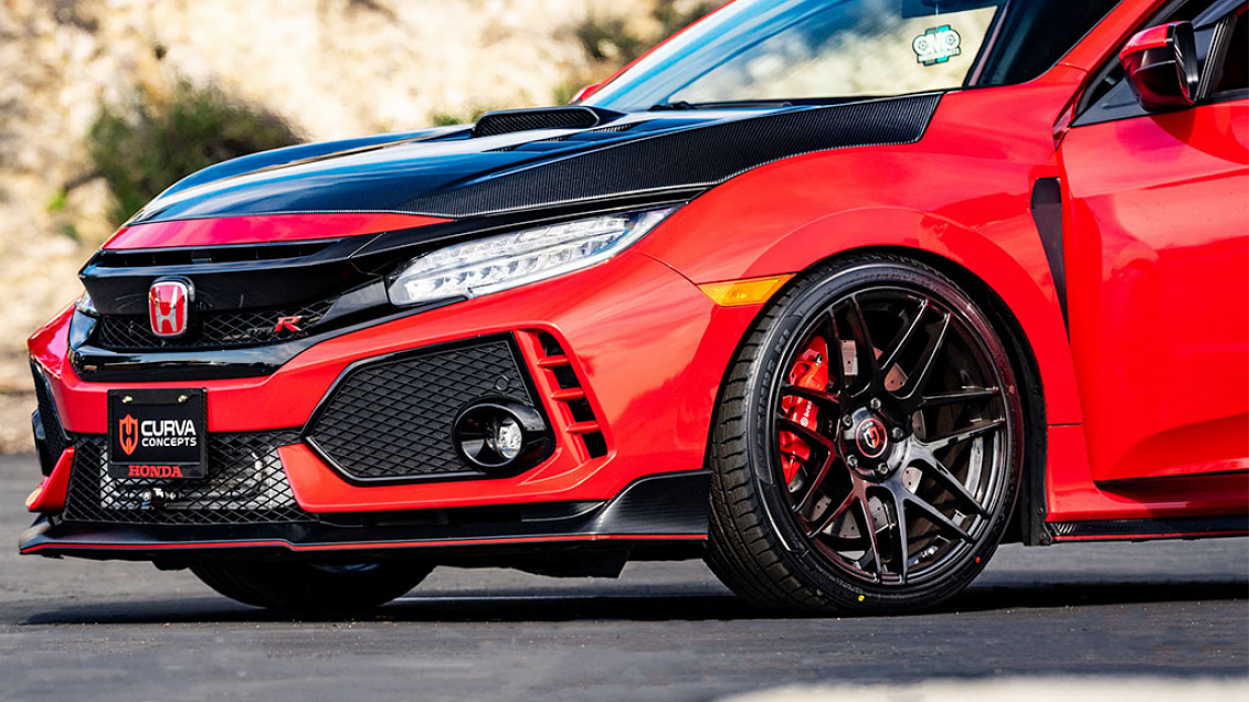2020 Honda Civic Type R on 19" Curva Wheels C300 Gloss Black | Gallery ...
