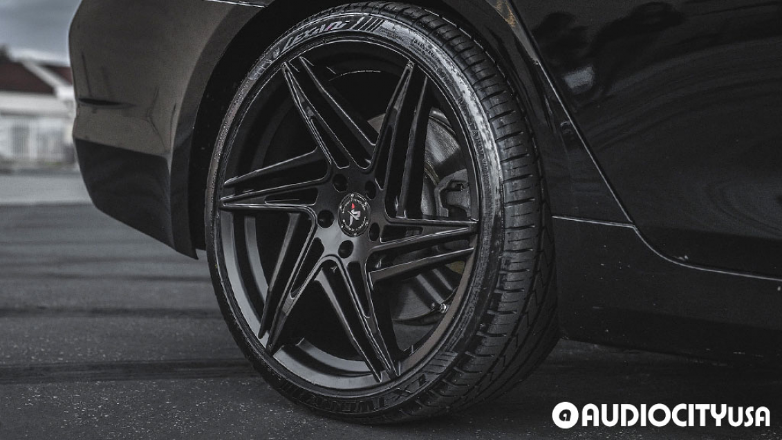 2017 BMW 5 Series on 20" Impact Racing Wheels 606 Satin Black | Gallery ...