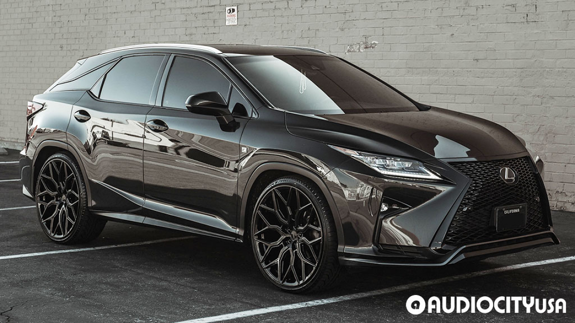 2017 Lexus RX Series on 24" Vossen Wheels HF-2 Custom Gloss Black ...