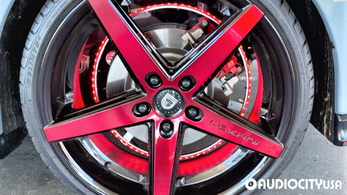 2021 Honda Civic Type R on 20" Lexani Wheels R-Four Black with Brushed ...