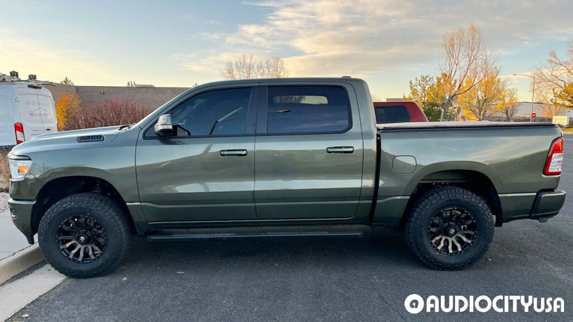 2021 RAM 1500 on 18" Fuel Wheels D674 Blitz Matte Black with Double ...