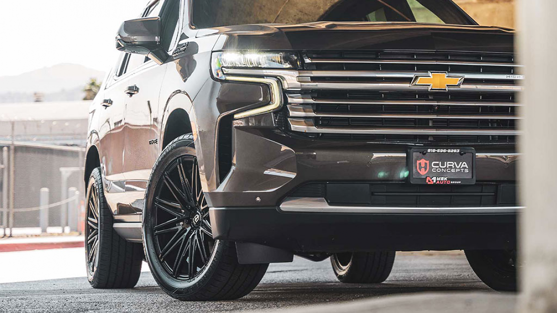 2021 Chevrolet Tahoe 2WD on 22" Curva Wheels C48 Gloss Black | Gallery ...