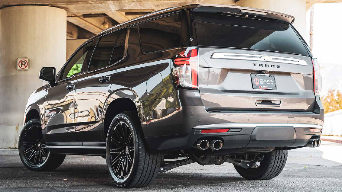 2021 Chevrolet Tahoe 2WD on 22" Curva Wheels C48 Gloss Black | Gallery ...